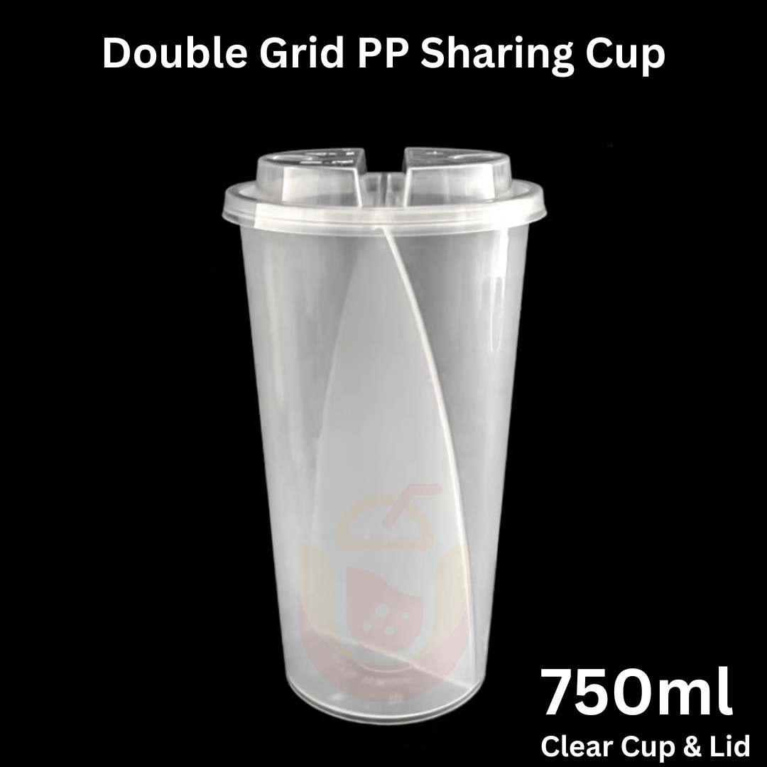 Double Grid PP 750ml Sharing Cup & Lid – Utea Australia Retail